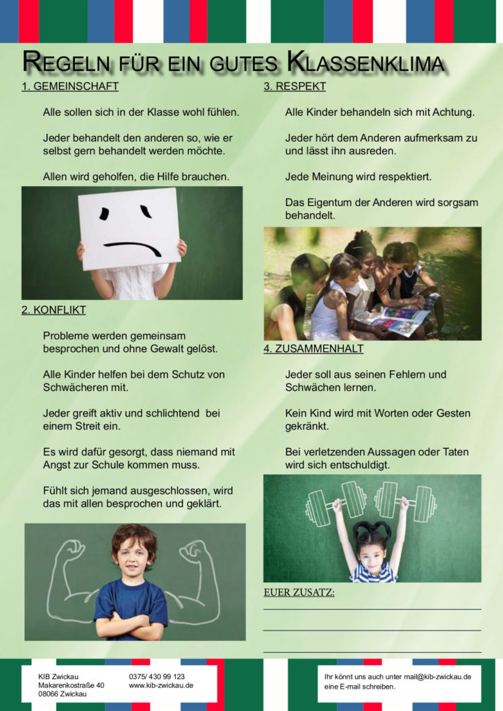 Plakate zum Bestellen "Regeln für ein gutes Klassenklima" - Netzwerk ...